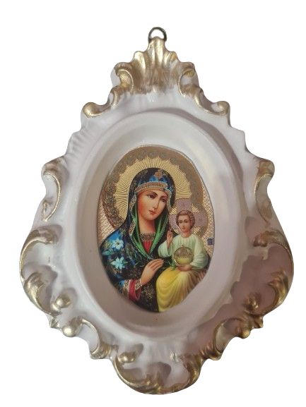 Iconita alba cu model - Icoane Maica Domnului